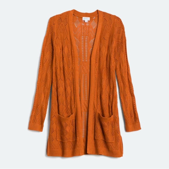 Market & Spruce | Sweaters | Market Spruce Womens Orange Openfront ...
